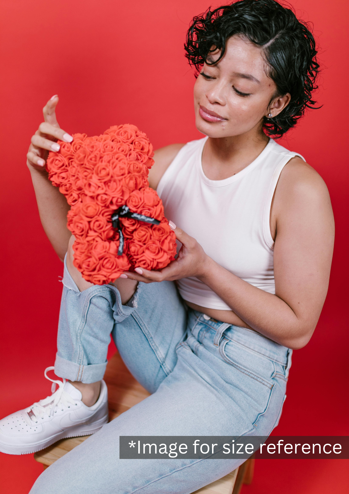 Small Red Rose Bear 25cm | Anniversary or Birthday Gift Idea for Her ...
